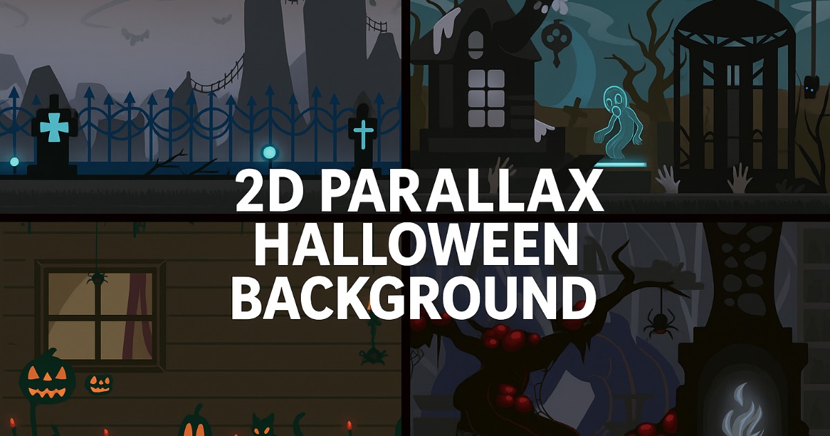 2D-Halloweens Theme Parallax Background | 2D Environments | Unity Asset Store