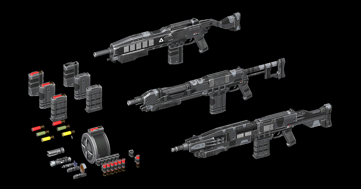 Scifi Shotguns | 3D Guns | Unity Asset Store