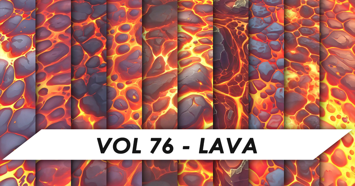 Stylized Textures - Vol 76 - Lava | 2D Textures & Materials | Unity ...