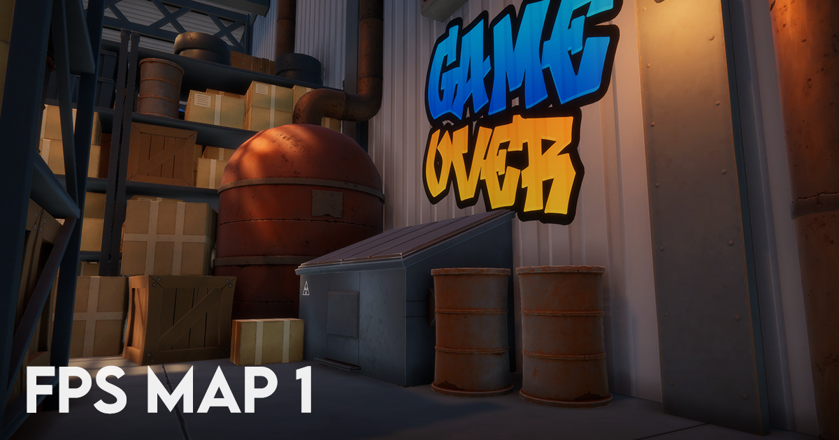 Stylized Low Poly FPS Map 1 | 3D 공장 | Unity Asset Store