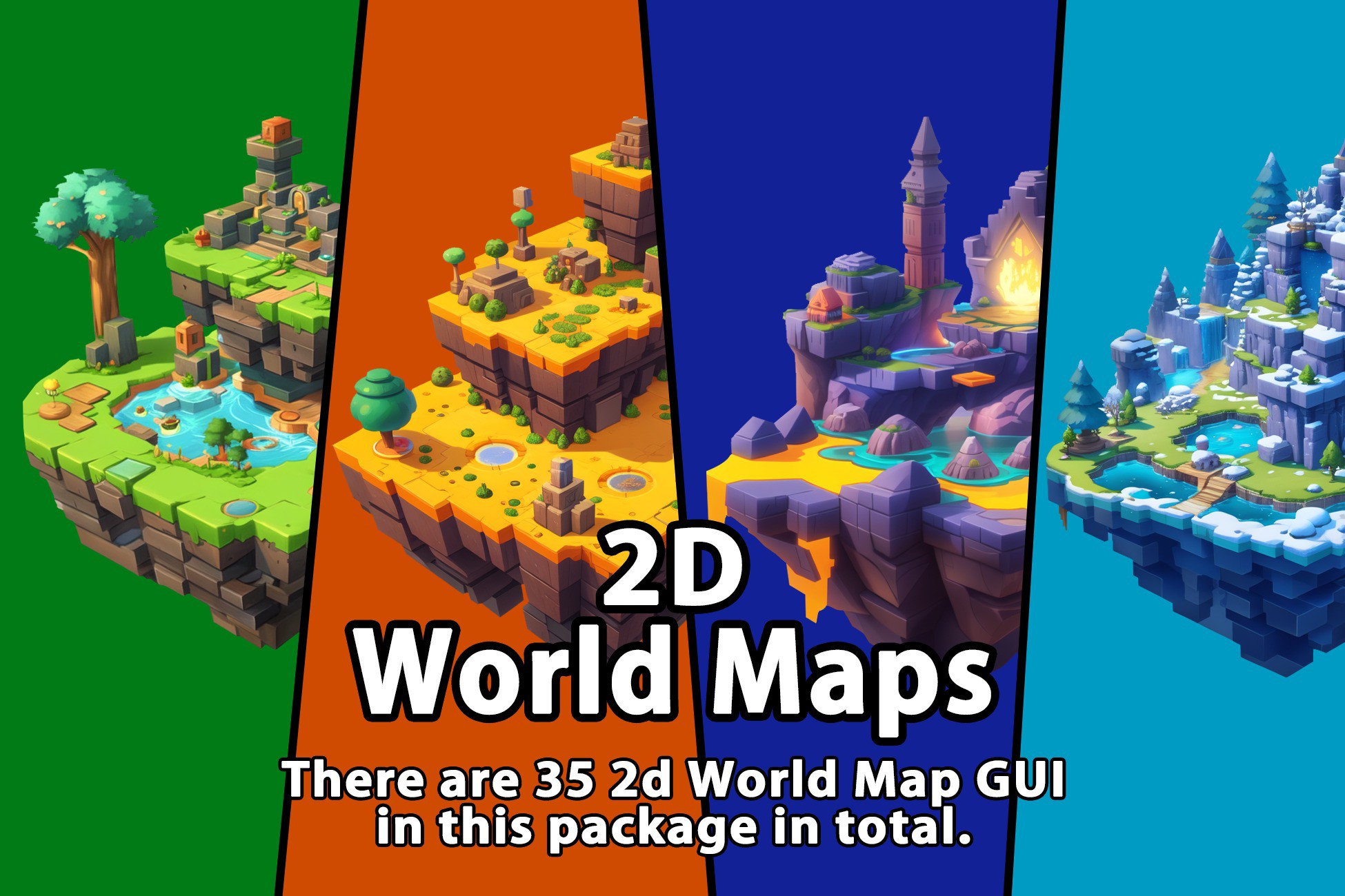 2DWorldMapGUI | 2D GUI | Unity Asset Store