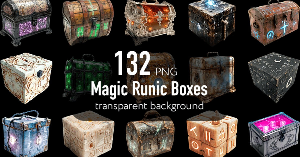 Magic Runic Boxes | 2D | Unity Asset Store