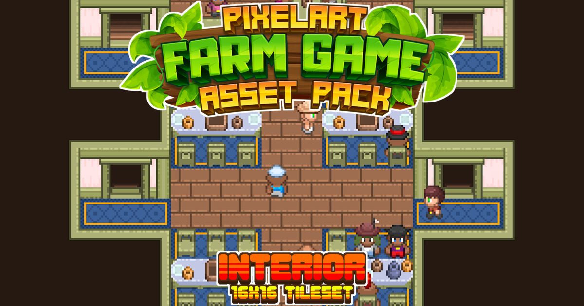 2D Farm Game Interior Tileset | 2D Environments | Unity Asset Store