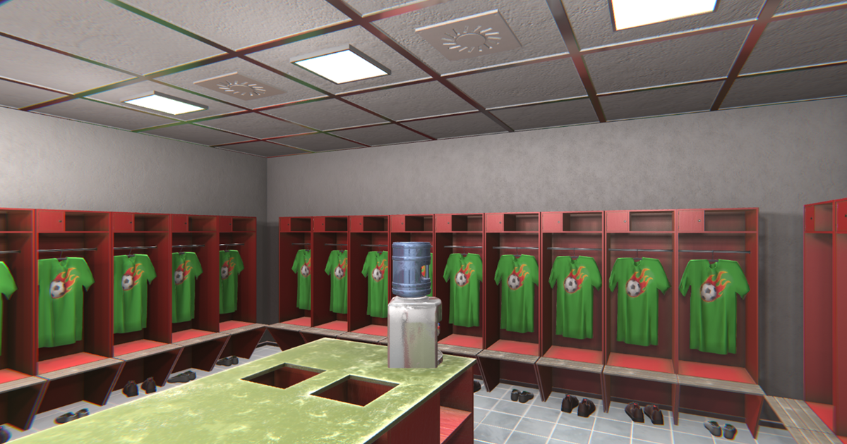 Football locker room - interior and props | 3D Interior | Unity Asset Store
