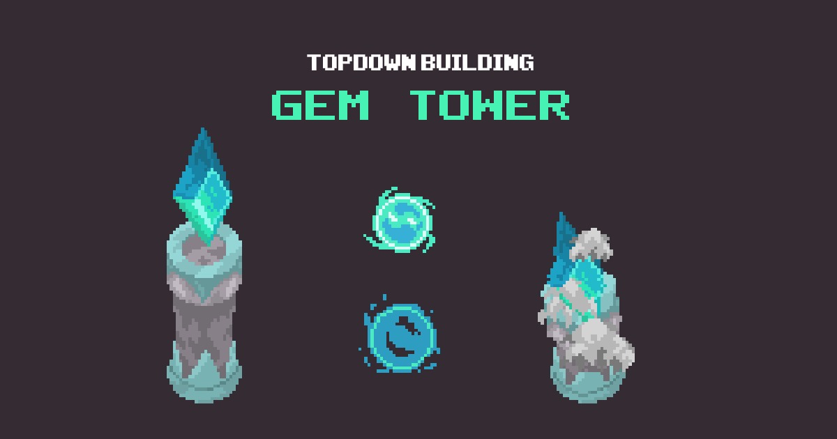 Gem Tower - Top Down Pixel Art Tower Assets | 2D Environments | Unity ...