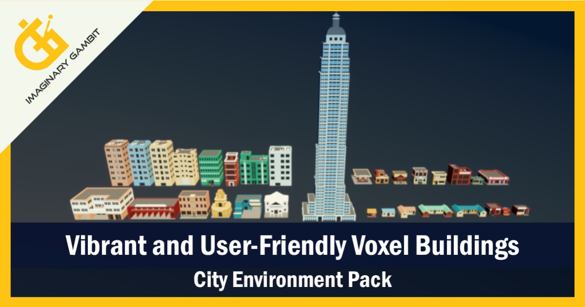 Voxel Buildings - City Environment | 3D Urban | Unity Asset Store