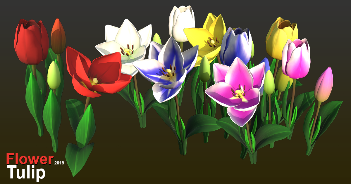 Flower Tulip | 3D Flowers | Unity Asset Store