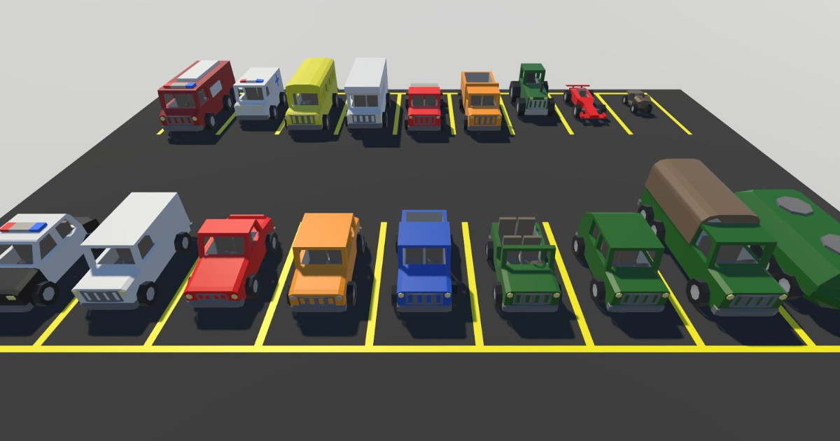 Low Poly Drivable Vehicles | 3D Land | Unity Asset Store