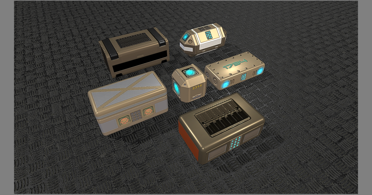 LowPoly Sci-Fi Crates | 3D Props | Unity Asset Store