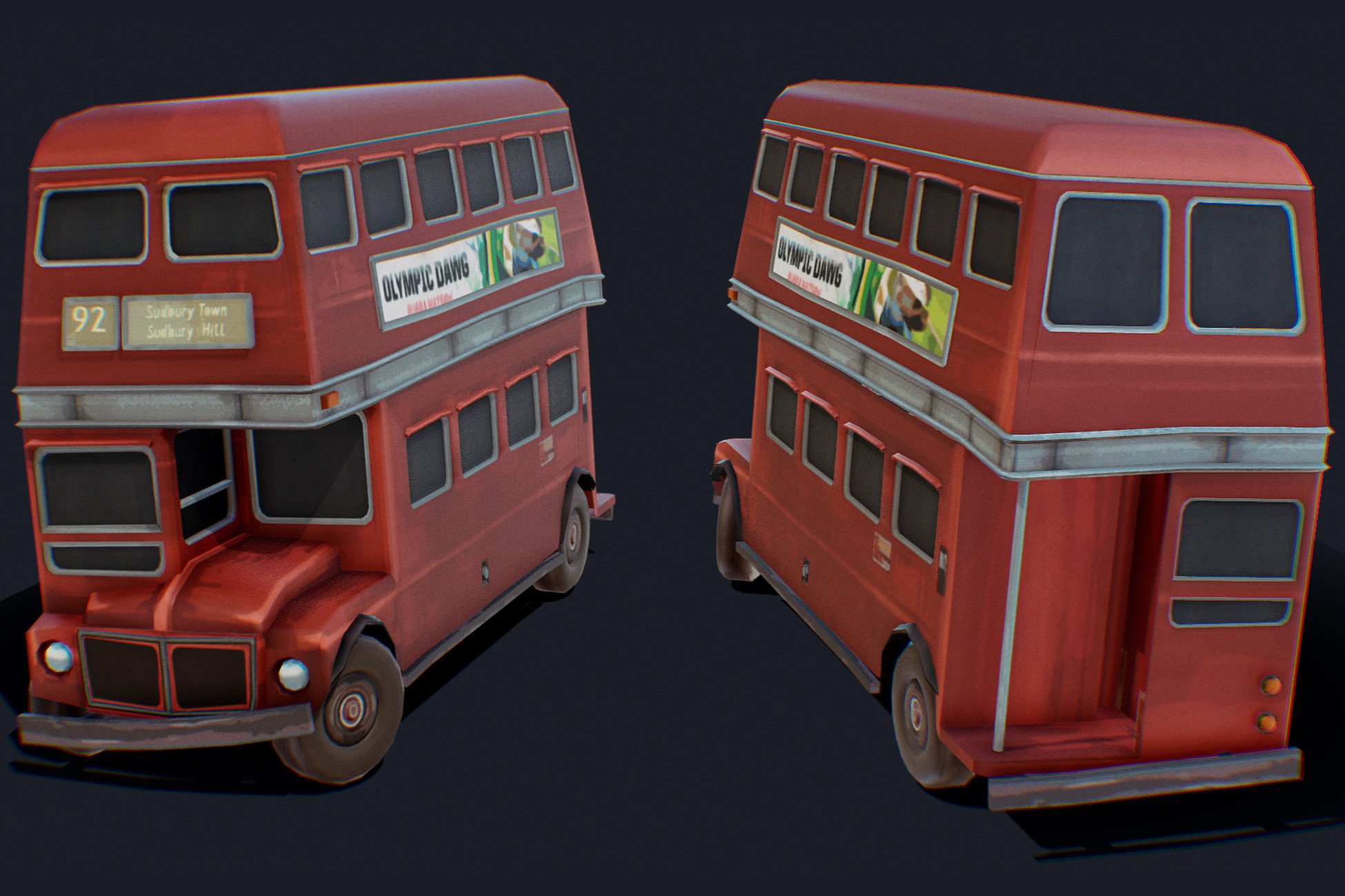 Forsaken London Bus | 3D Vehicles | Unity Asset Store