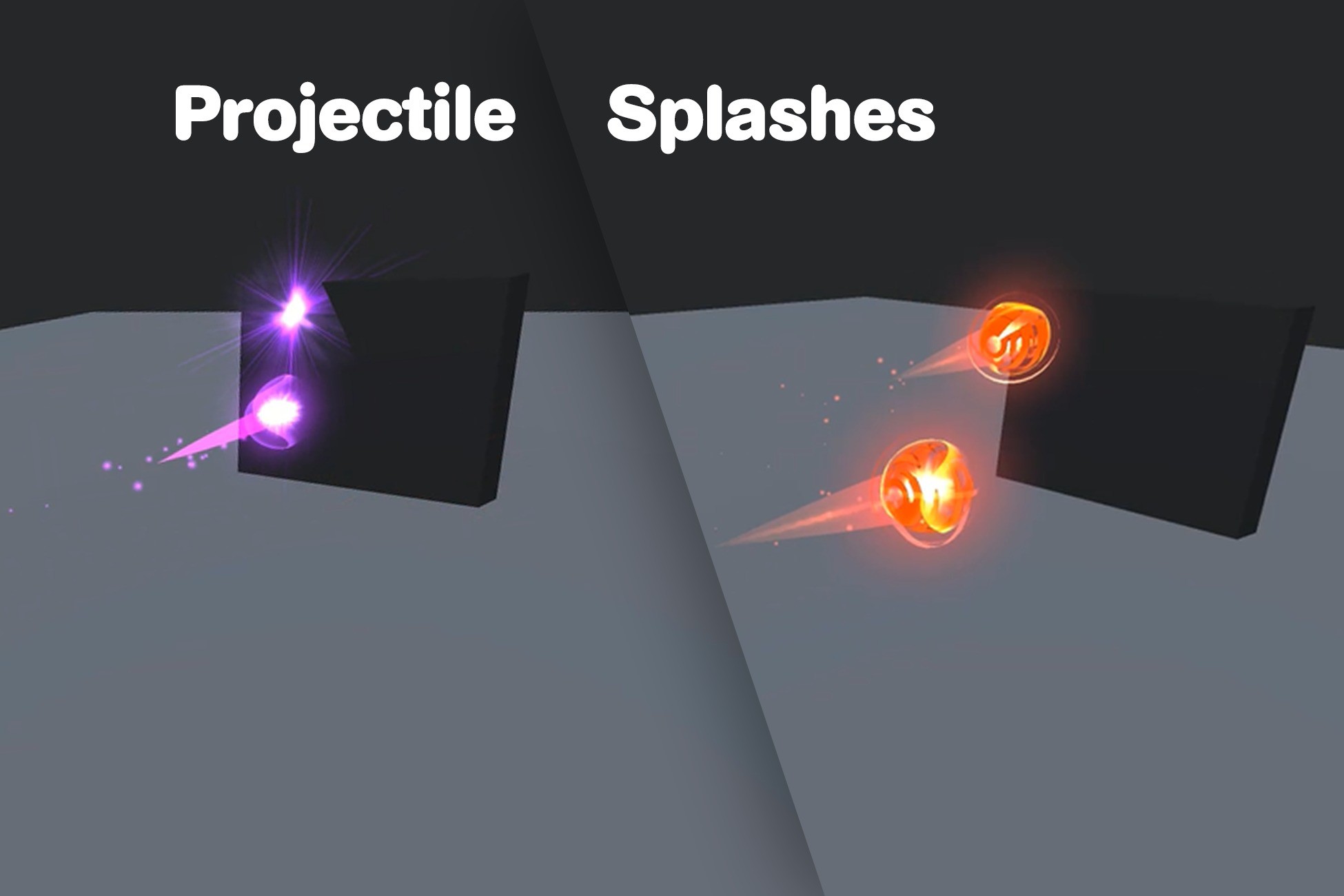 Projectile Splashes Attack Pack Fx Attacking Kit 시각 효과 파티클 Unity Asset Store