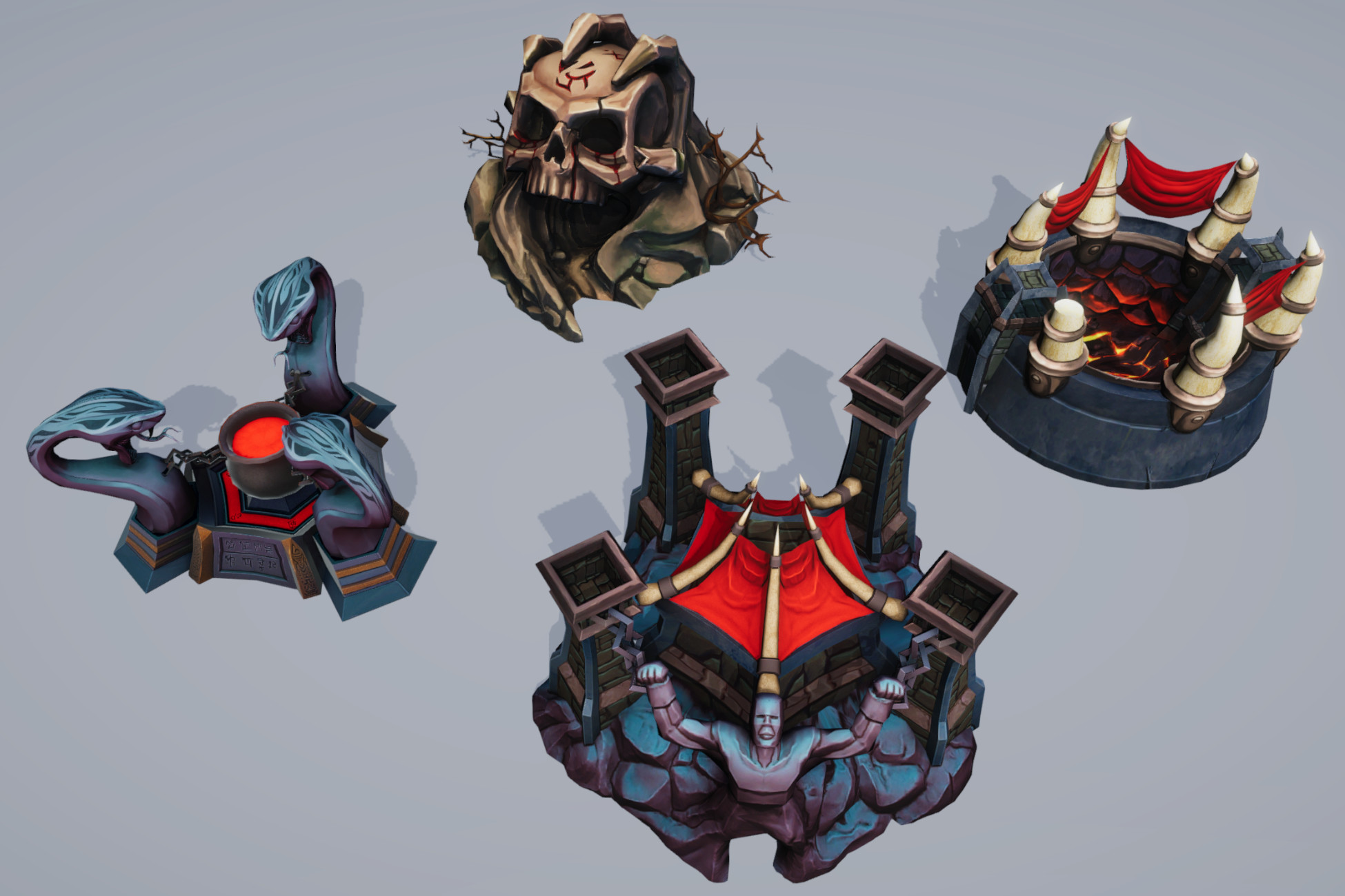 RTS Building Set - Chaos | 3D Fantasy | Unity Asset Store