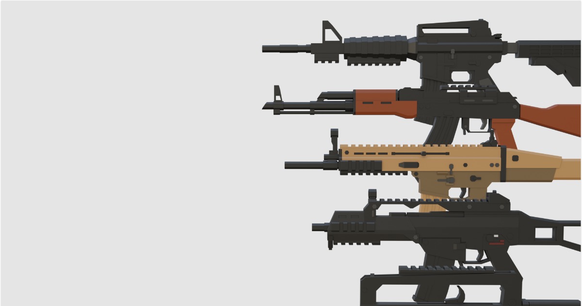 Low Poly AR Weapon Pack 1 | 3D Weapons | Unity Asset Store