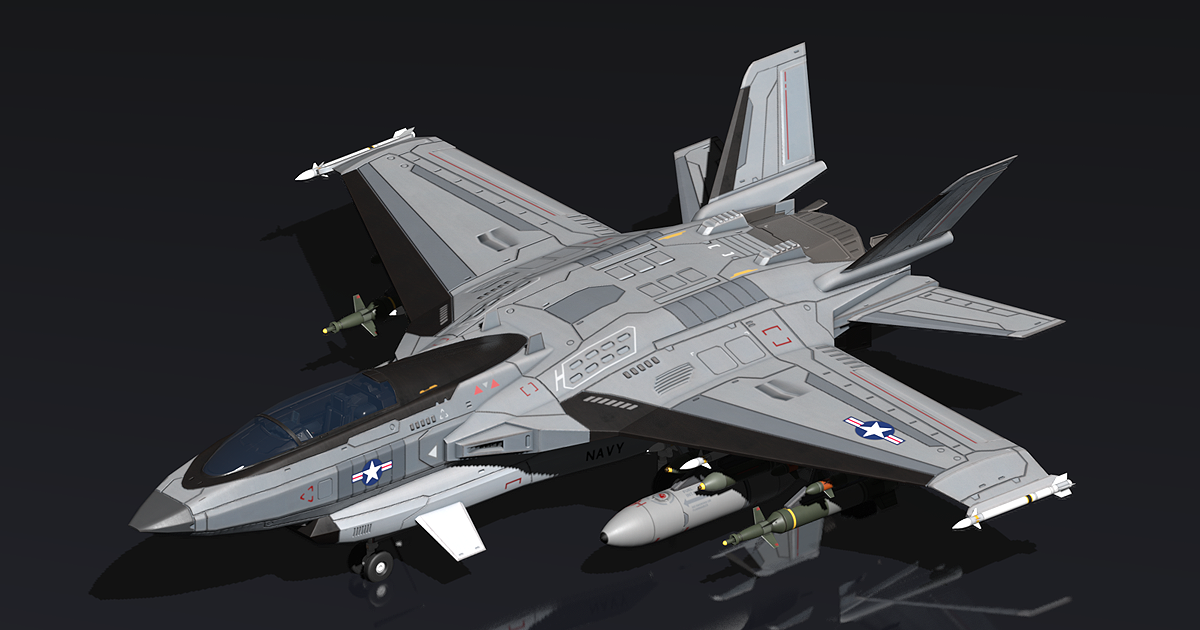 Scifi Fighter VF145 | 3D Air | Unity Asset Store