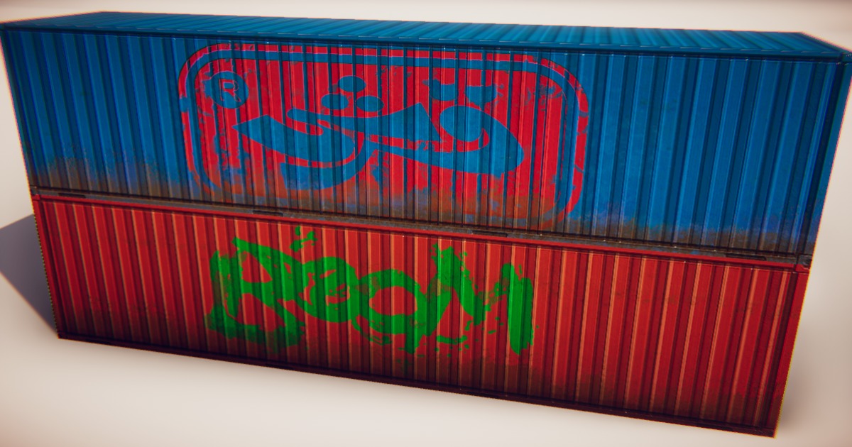 Extreme Low poly Containers Pack - Mobile Containers | 3D 道具 | Unity ...