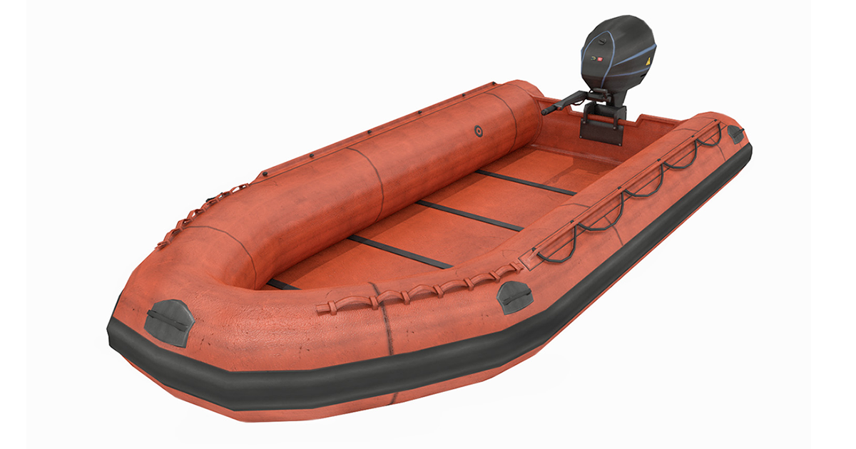 Inflatable Boat - Lifeboat | 3D Sea | Unity Asset Store