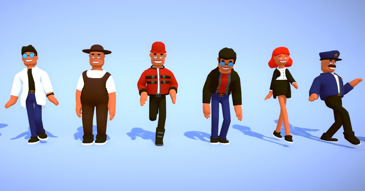 3d Stylized Characters Pack 10 3d Humanoids Unity Asset Store 