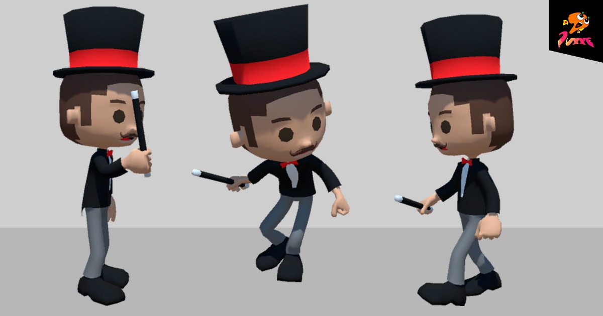 3D Character #028 - Magic Male - Animated - Low Poly - FBX | 3D ...