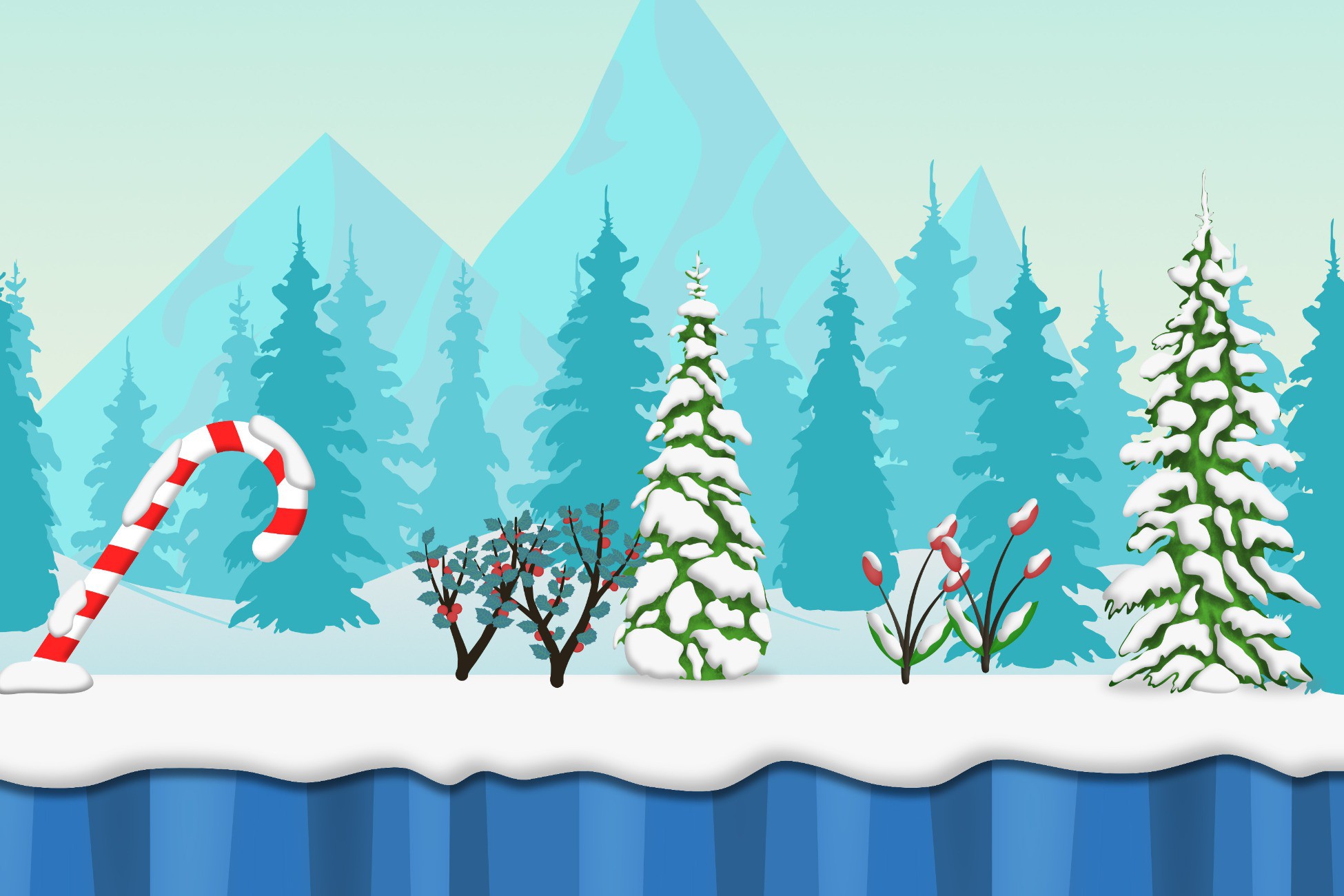 Winter 2D game complete set | 2D Environments | Unity Asset Store