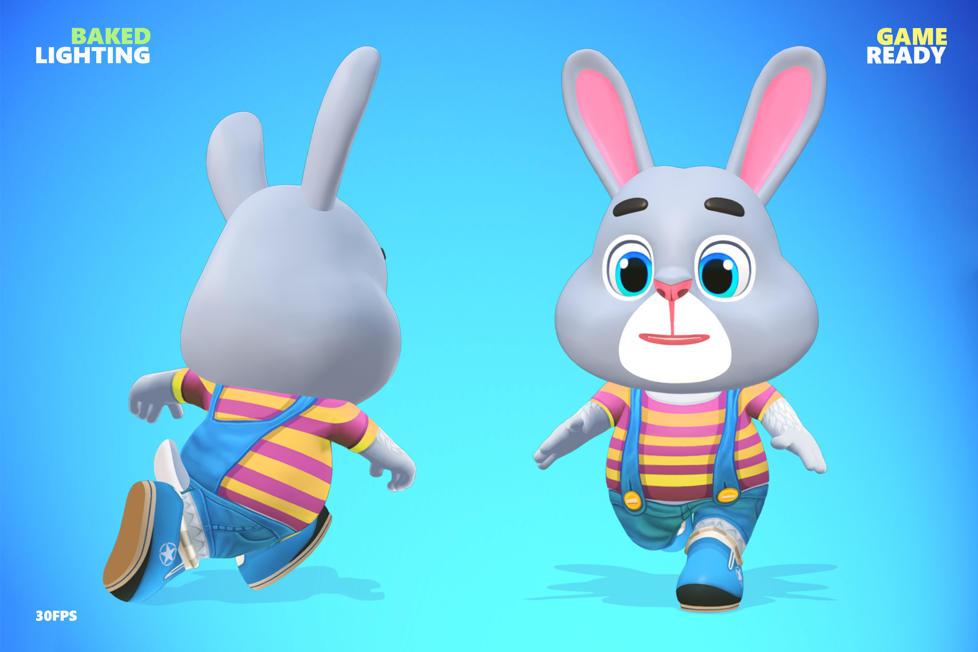 Rabbit Bunny Hare Animated | 3D 動物 | Unity Asset Store