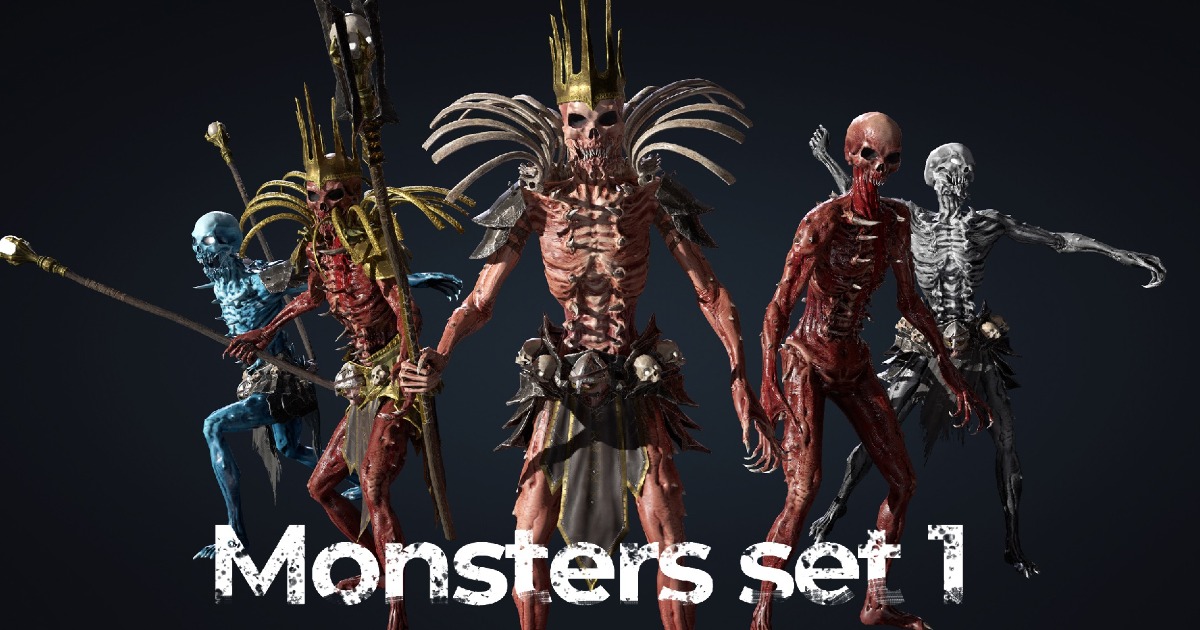 Monsters set: "Villain Bosses" | 3D Creatures | Unity Asset Store