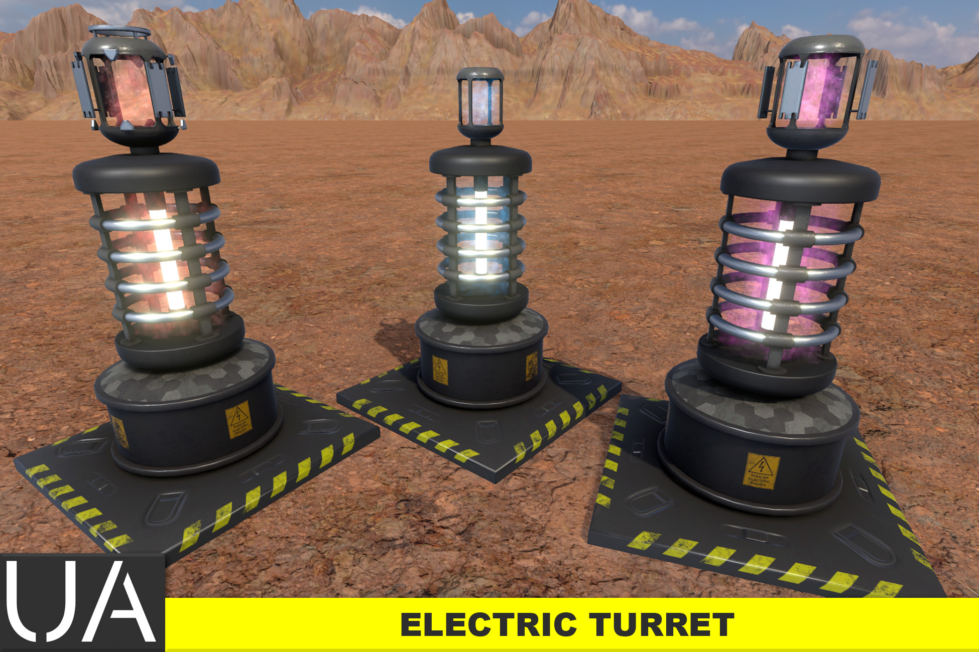 Electric Turret | RTS | 3D Weapons | Unity Asset Store