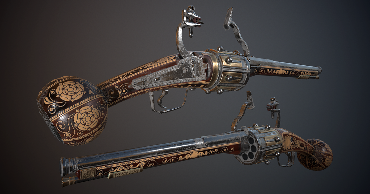 Flintlock Revolver | 3D Guns | Unity Asset Store