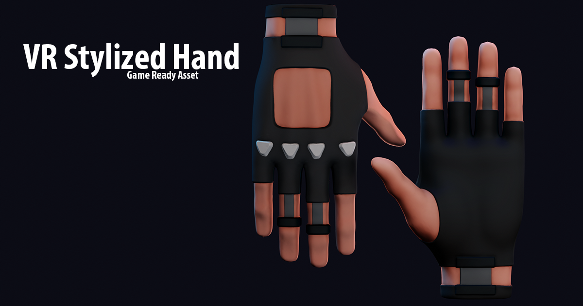 VR Stylized Hand Glove Variation 03 (Left & Right) | 3D Humanoids ...
