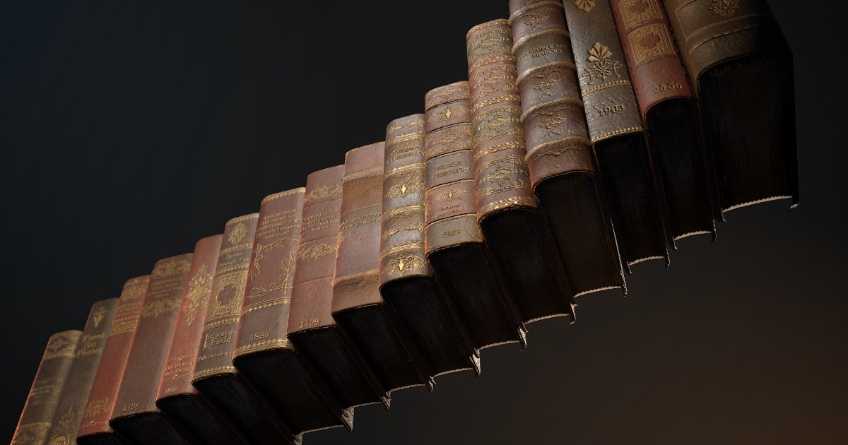 Old Books - 16+ Unique Antique Book props | 3D Interior | Unity Asset Store