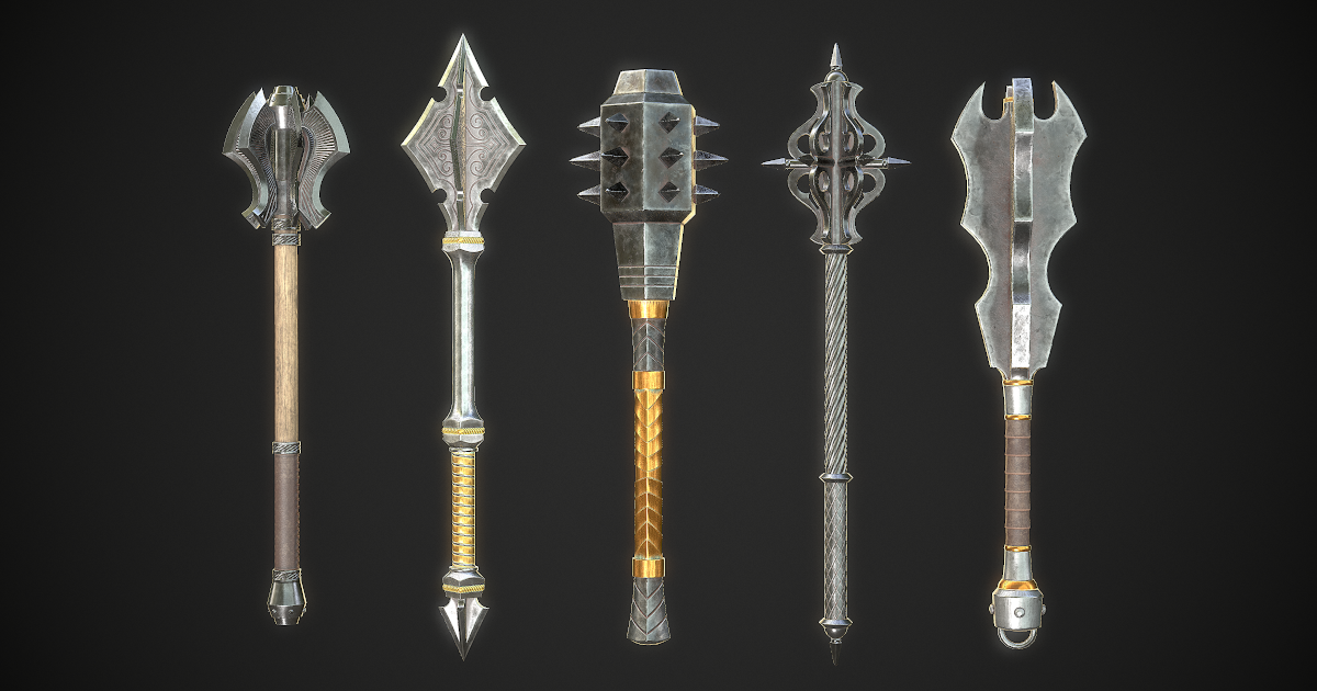 Mace Collection 4 | 3D Weapons | Unity Asset Store