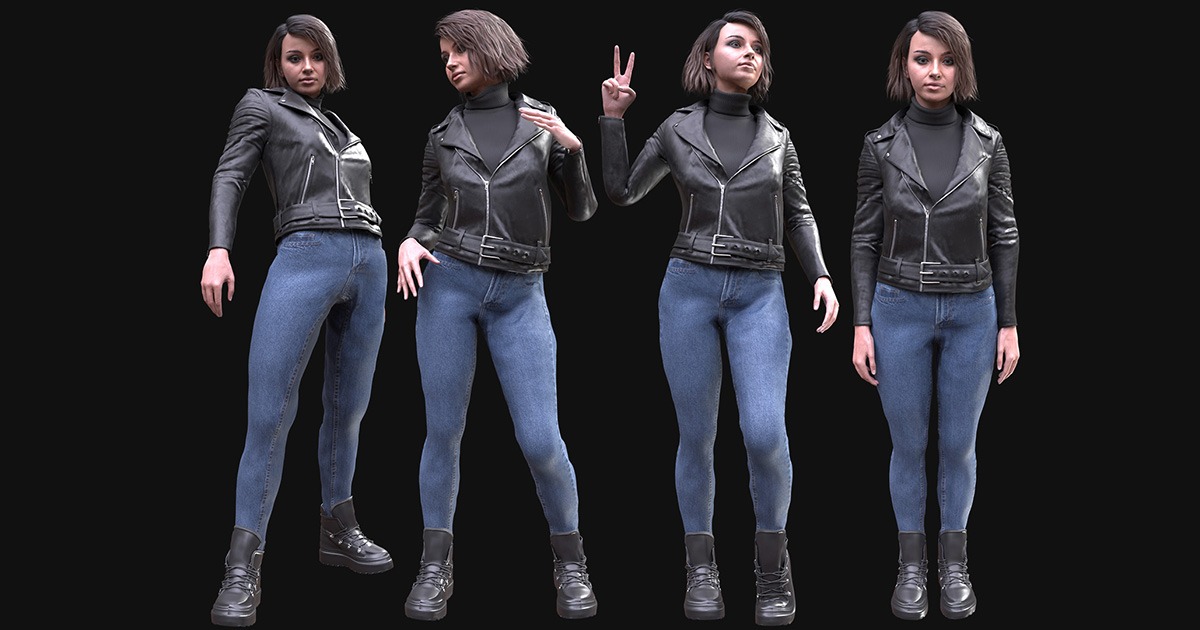 Woman In Casual Outfit 1 Rigged 3d Characters Unity Asset Store