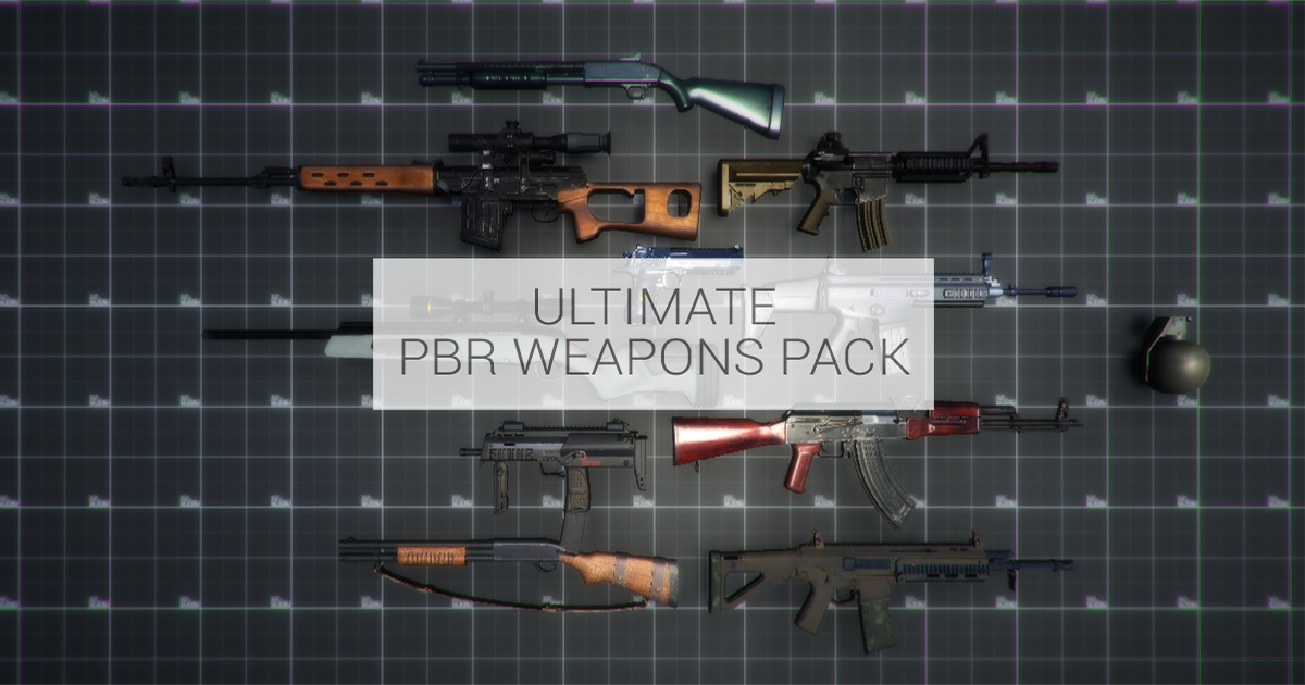 Ultimate PBR Weapons Pack | 3D Guns | Unity Asset Store