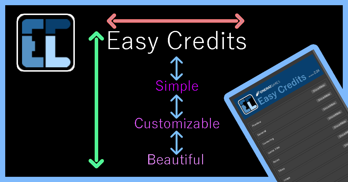 Easy Credits | GUI Tools | Unity Asset Store