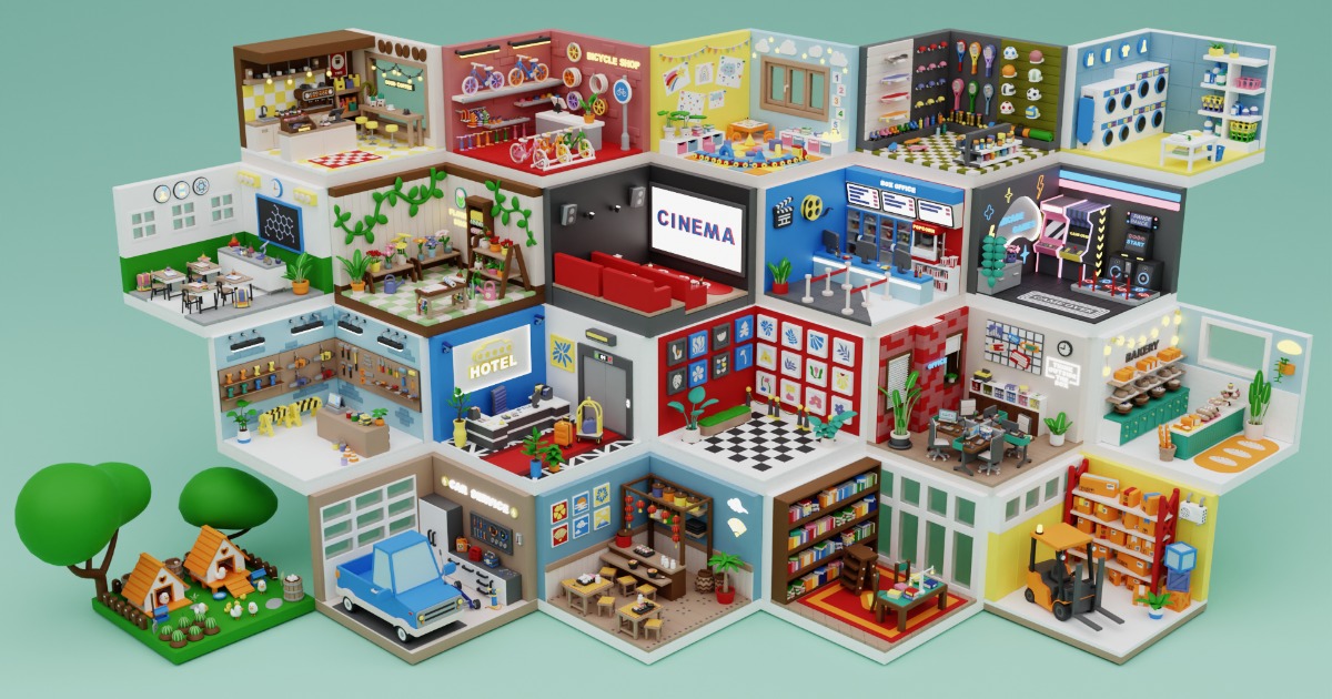 Cozy Cartoon Profession Rooms Interior 3 | 3D Interior | Unity Asset Store