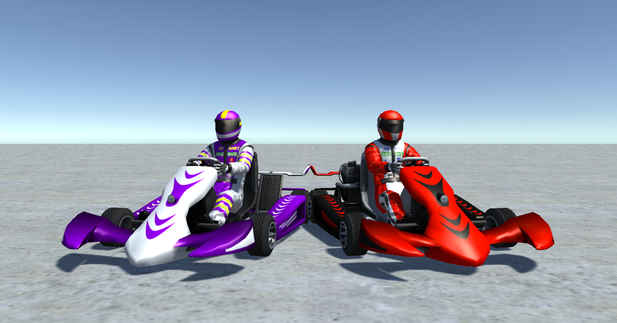 2 Low Poly Karts With Player Pack 25 | 3D Land | Unity Asset Store