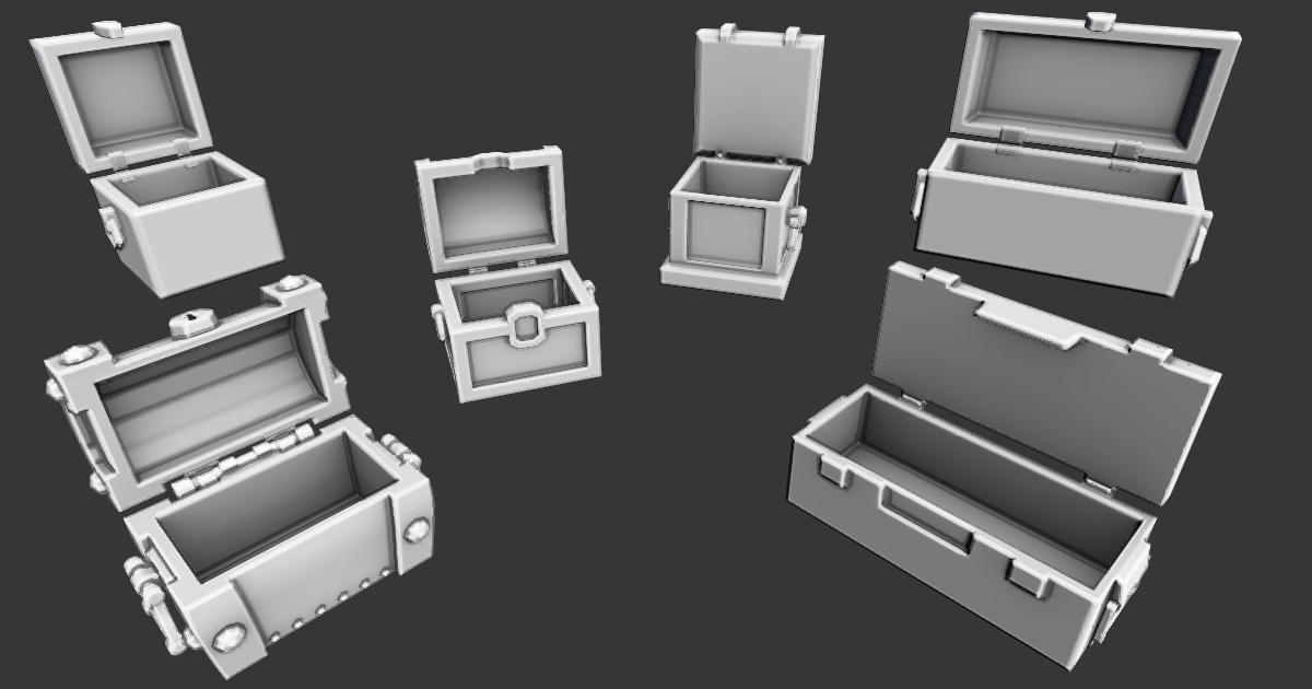 Treasure Chest Base Meshes | 3D 가구 | Unity Asset Store