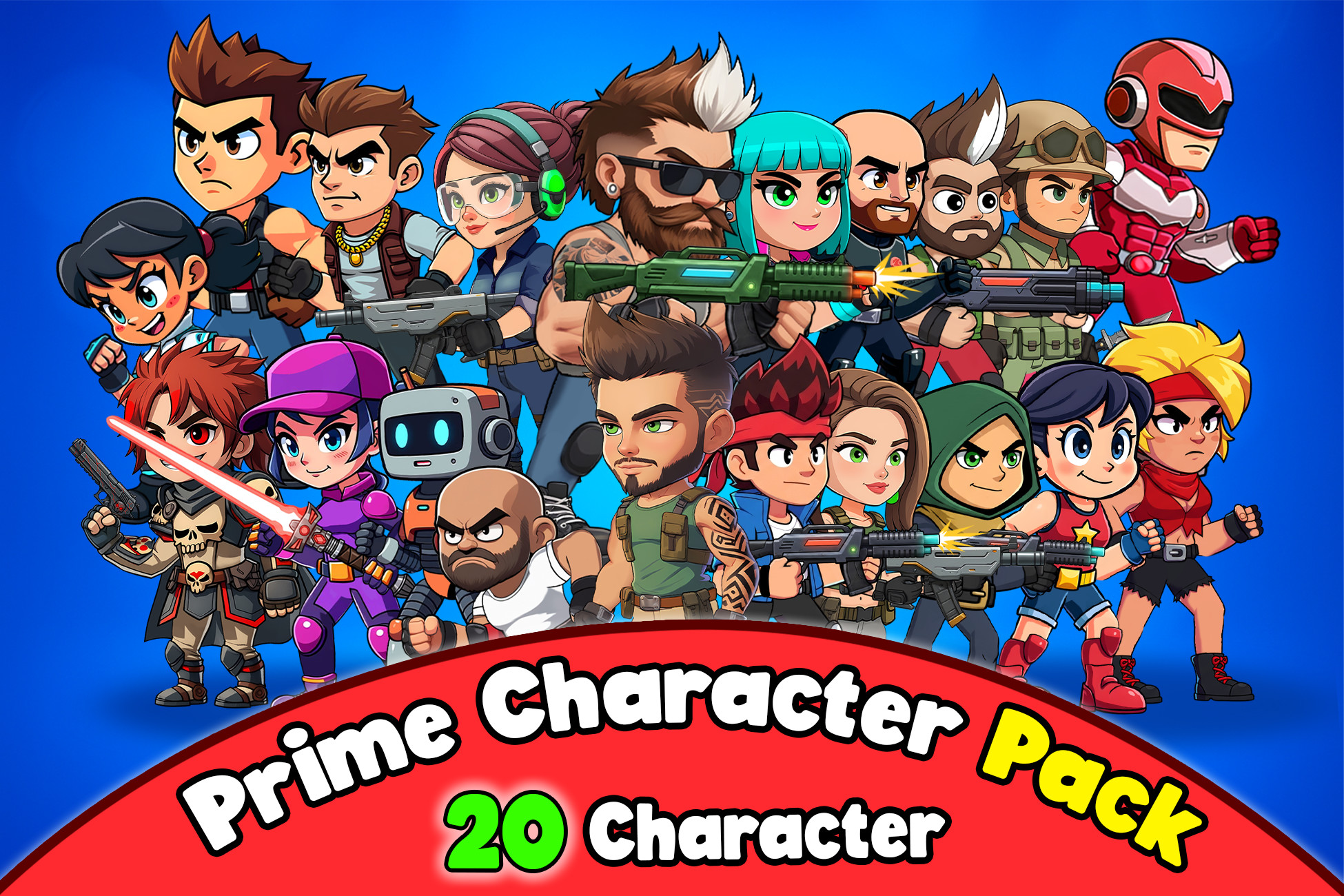 20 Prime Character Pack | 2D Characters | Unity Asset Store