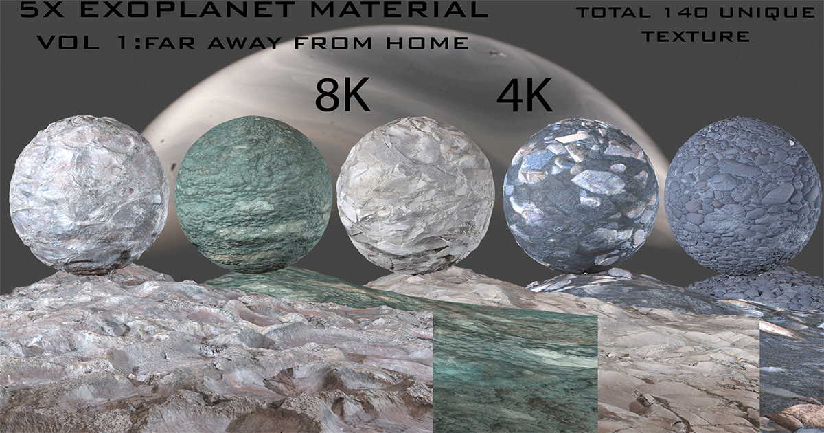 EXOPLANET VOL1:FAR AWAY FROM HOME | 2D Textures & Materials | Unity Asset Store