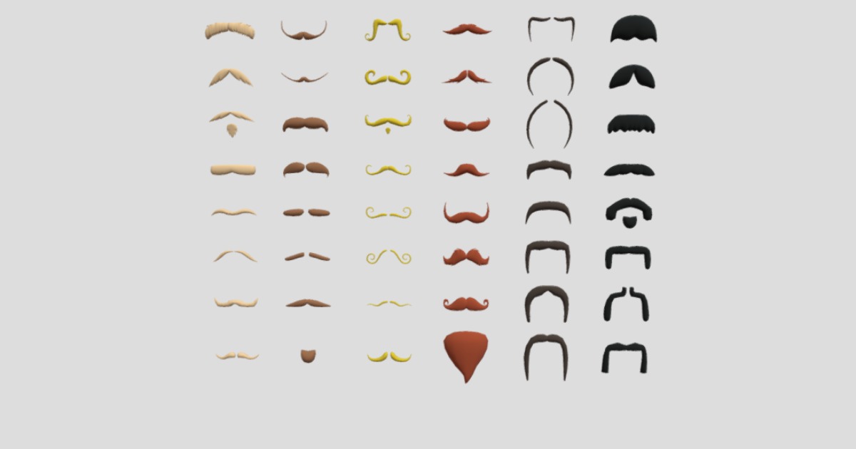 3D Game Kit - Mustache Pack | 3D Props | Unity Asset Store