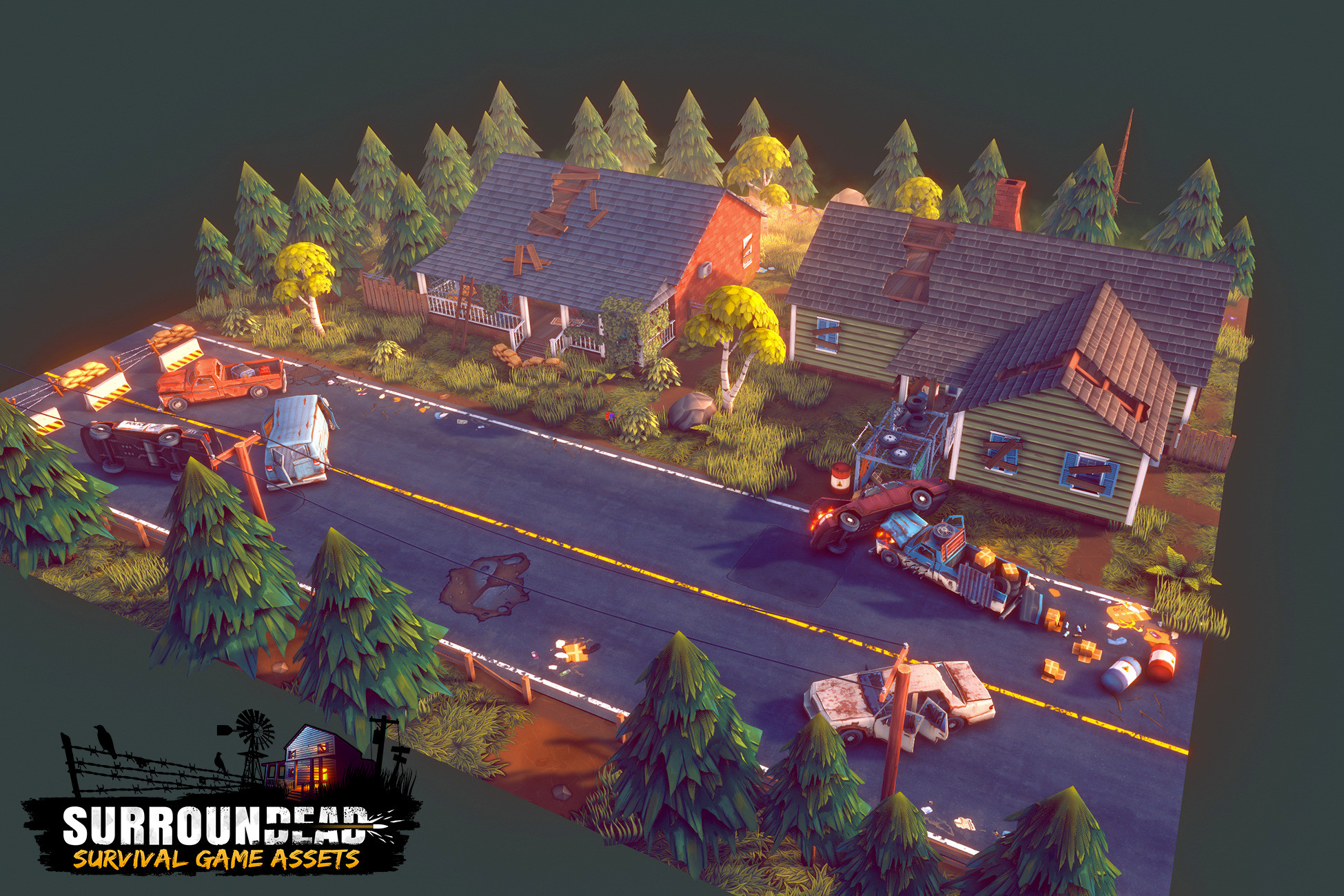 SurrounDead Survival Game Assets 3D Environments Unity Asset Store