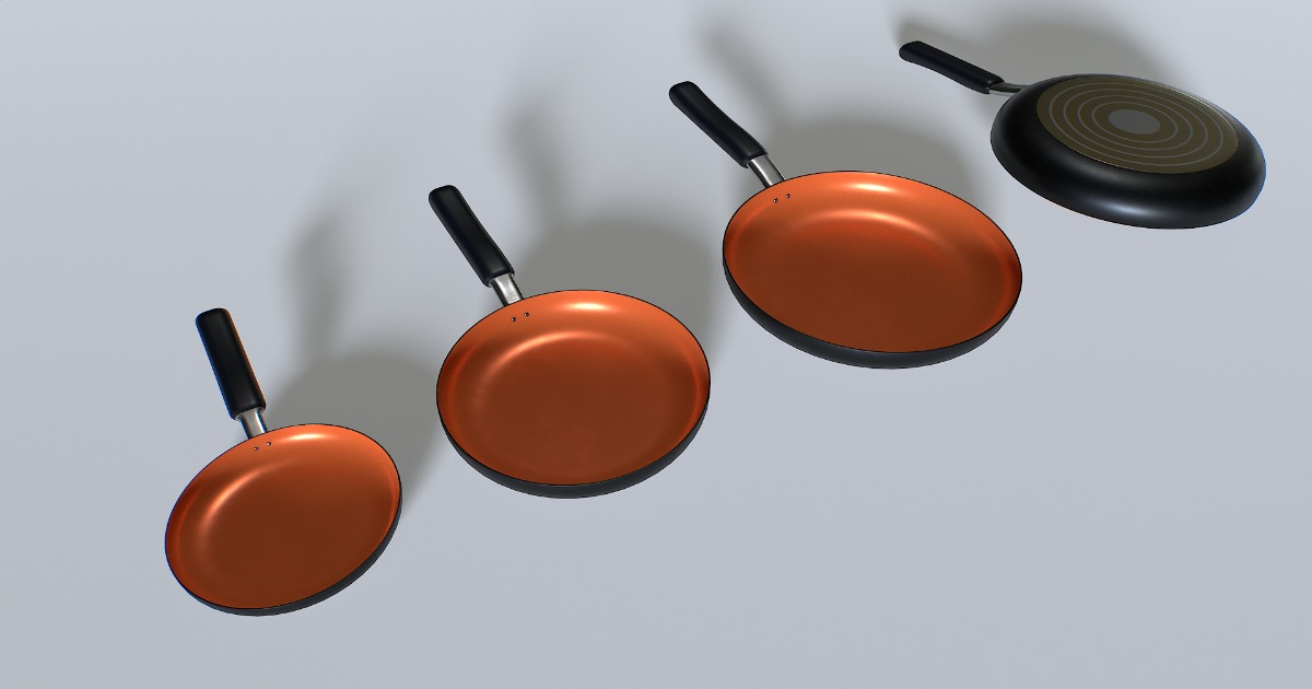 Frying pans set 4 | 3D Props | Unity Asset Store