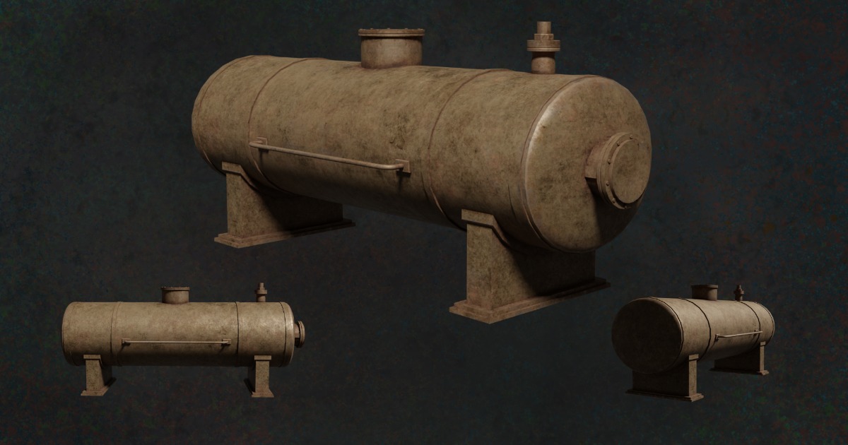Industrial Tank Series Reservoir Units G1 - N2 | 3D Industrial | Unity ...