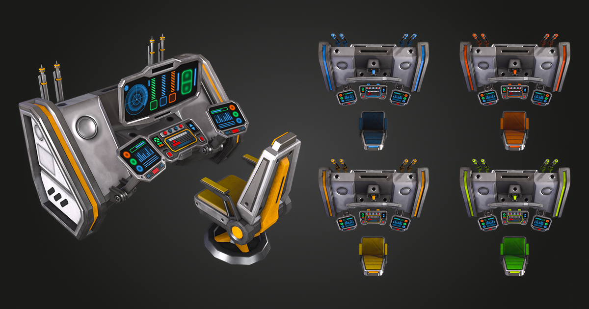SCI-FI Console Vol. 1 | 3D Props | Unity Asset Store