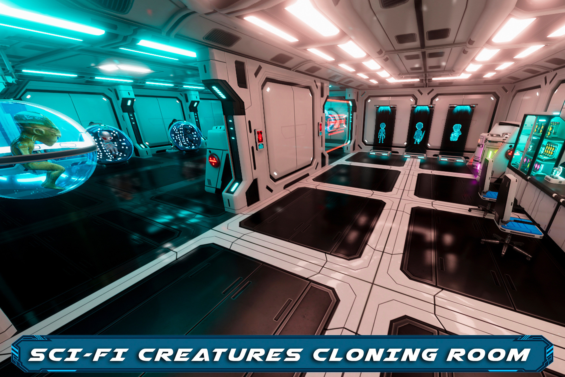 Sci-Fi Creatures Cloning Room | 3D Sci-Fi | Unity Asset Store