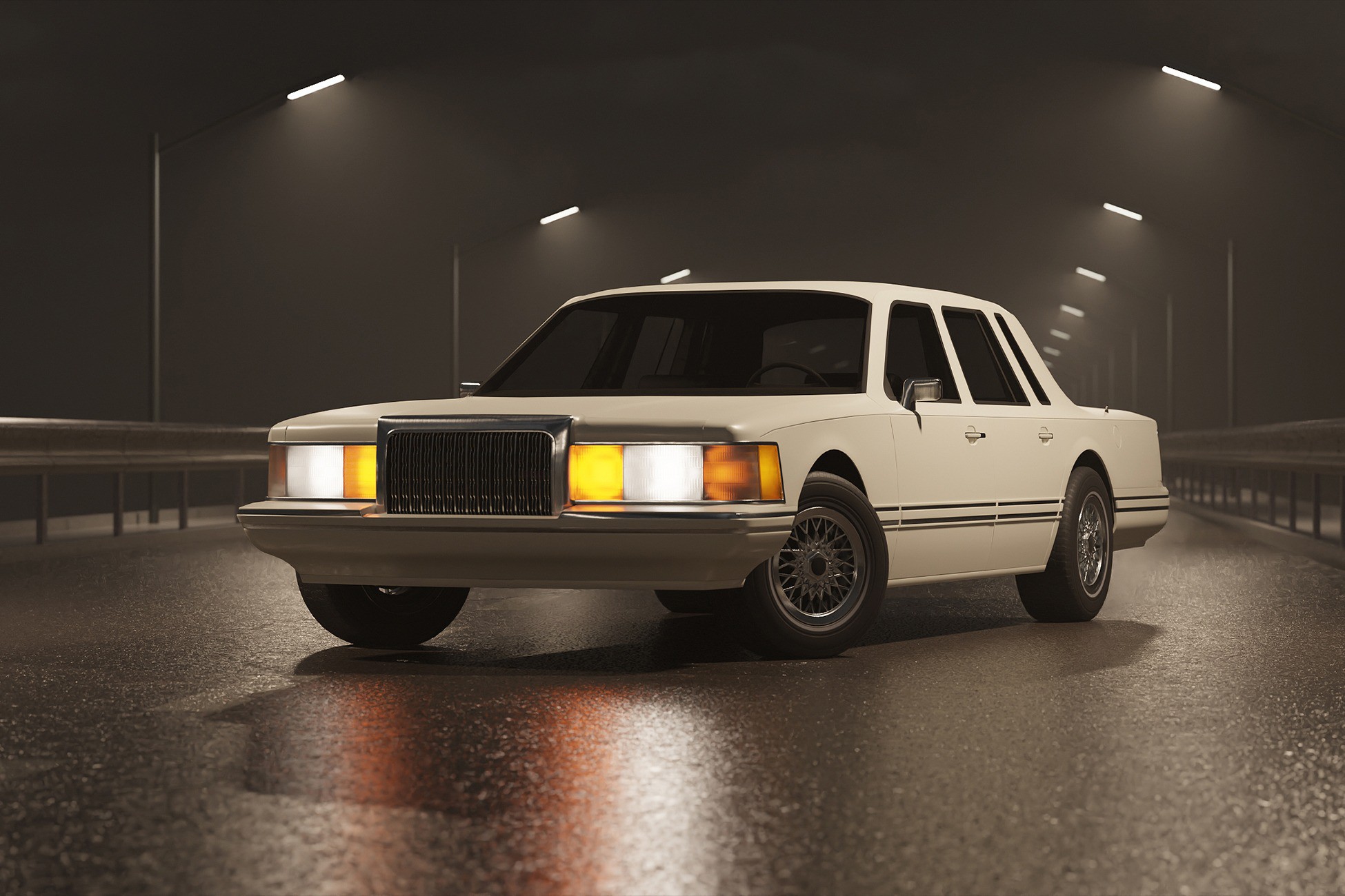90s Luxury Sedan | 3D Land | Unity Asset Store