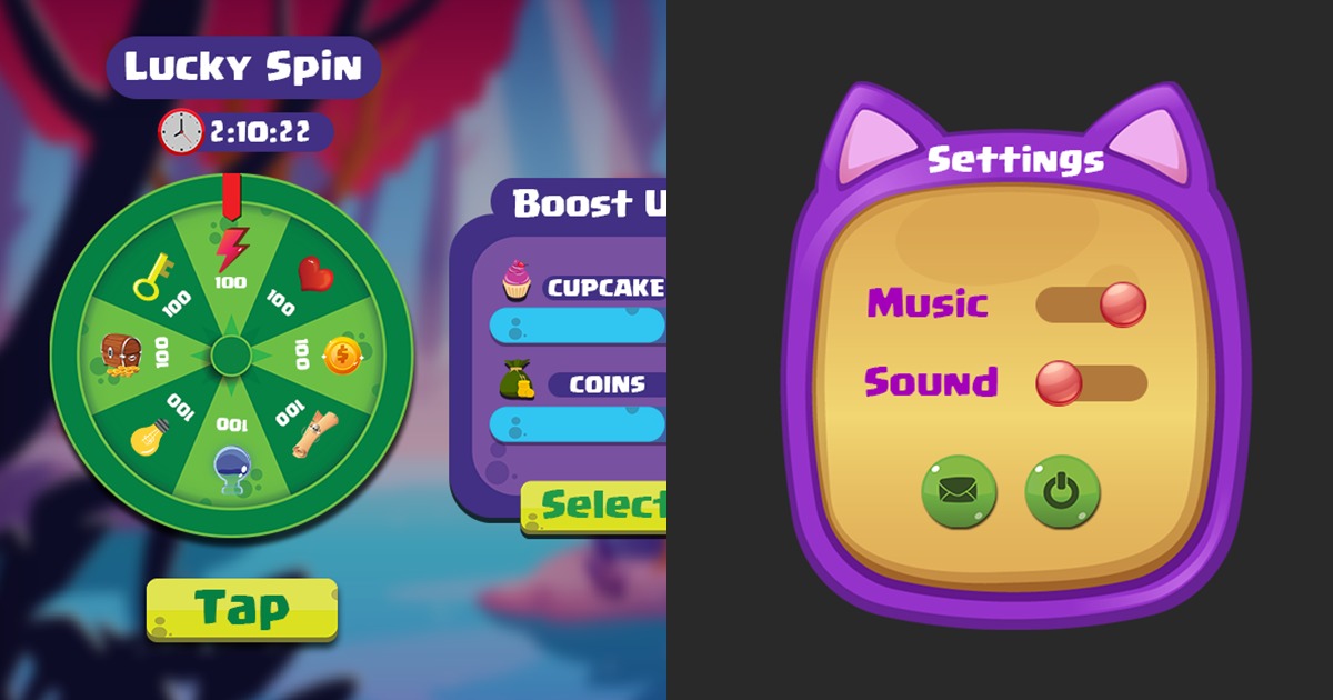 Combo of Awesome Game UI Pack, Button Pack and Icon pack 17 and 18 | 2D ...