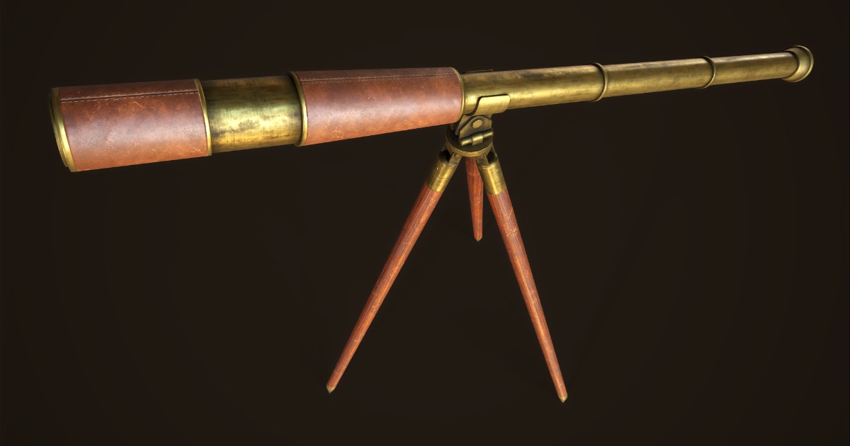 Vintage telescope | 3D Interior | Unity Asset Store