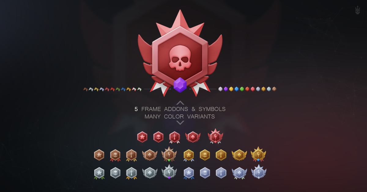 Casual Game Rank Badges | 2D Icons | Unity Asset Store