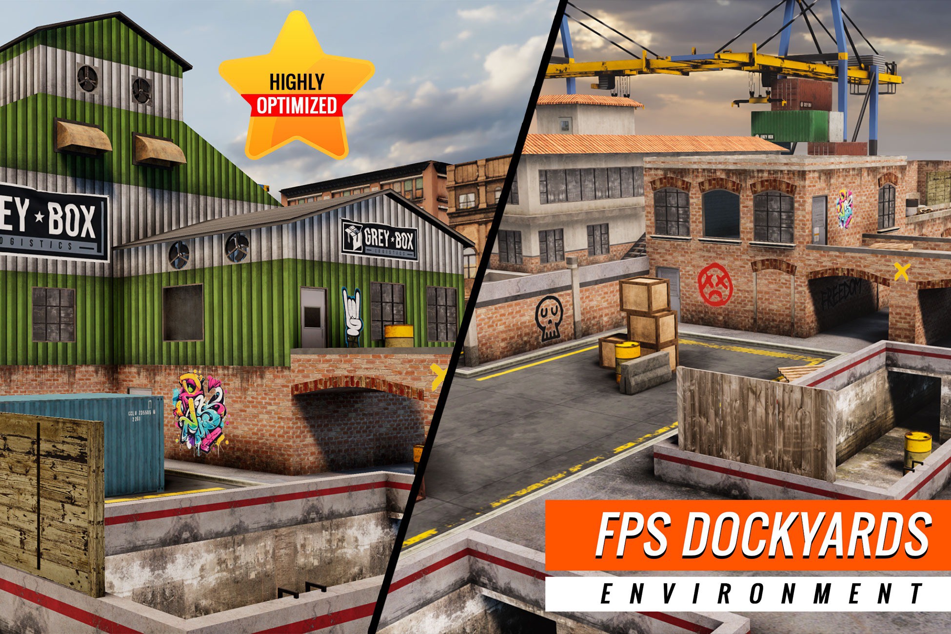 FPS Dockyard Environment - Mobile Game Optimized | 3D Environments | Unity Asset Store