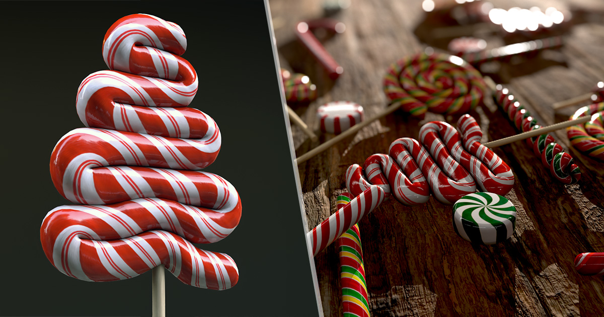 Candy canes and Christmas sweets | 3D 음식 | Unity Asset Store